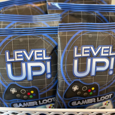 Gamer Party Chip Bag Wrapper Labels, Video Game Party Gaming Snack ...
