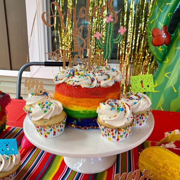 1st Fiesta Cake Topper, 1st Birthday Fiesta Topper, Personalized Fiesta ...