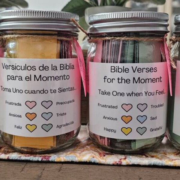 DIY Jar of Bible Verses for Emotions - Instant Download - Printable ...