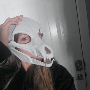 Wolf Skull Realistic Bone Spooky Mask Movable Moving Hinge - Etsy