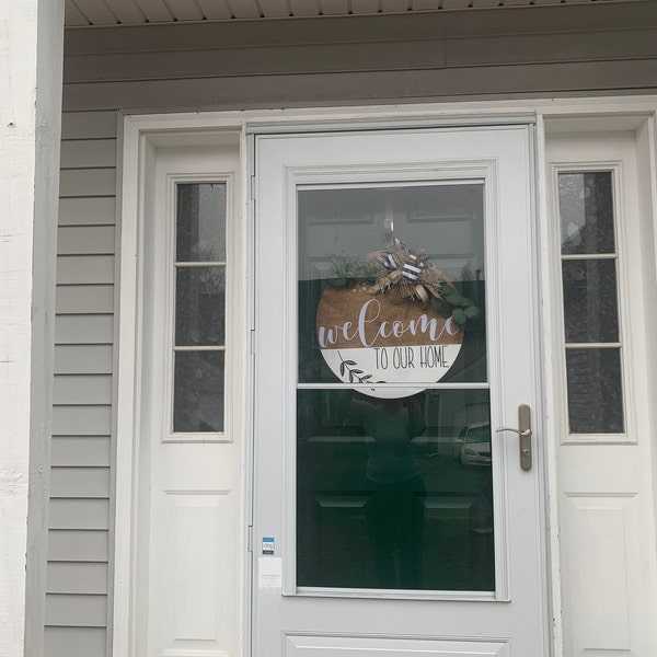 Welcome Door Sign With Magnetic Bows / Door Sign / Interchangeable Bows ...