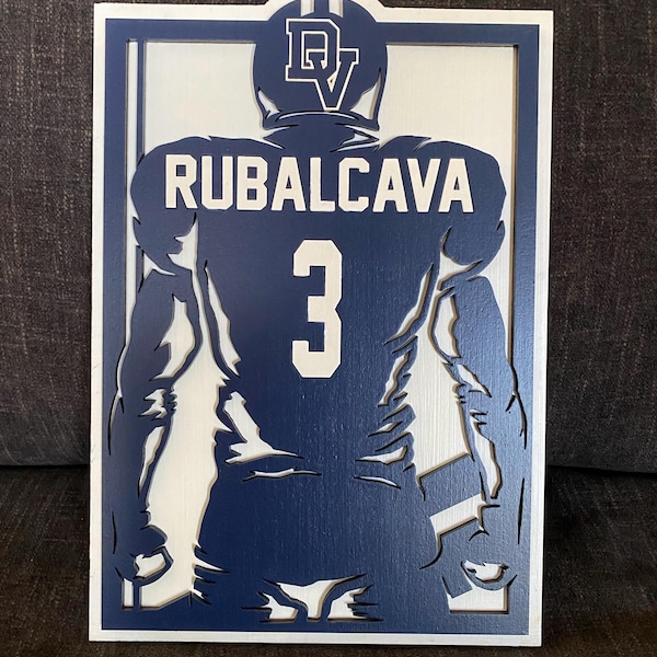 Custom Football Player Sign, Personalized Name Player Sign for High ...