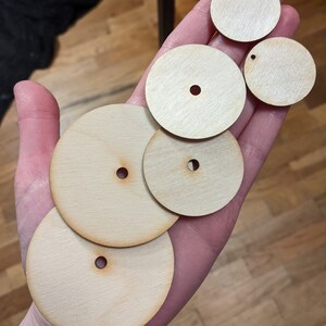 Unfinished Wood Round Circle Disk 1 Inch in Diameter and 1/8 - Etsy