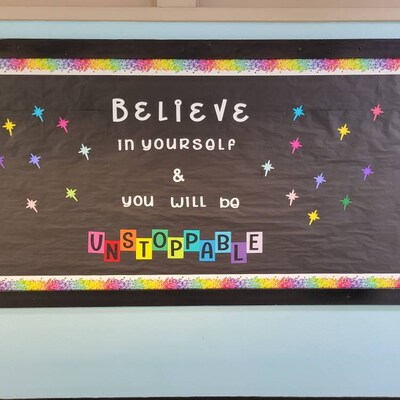 BELIEVE IN YOURSELF Bulletin Board Kit Letters Classroom Decoration ...