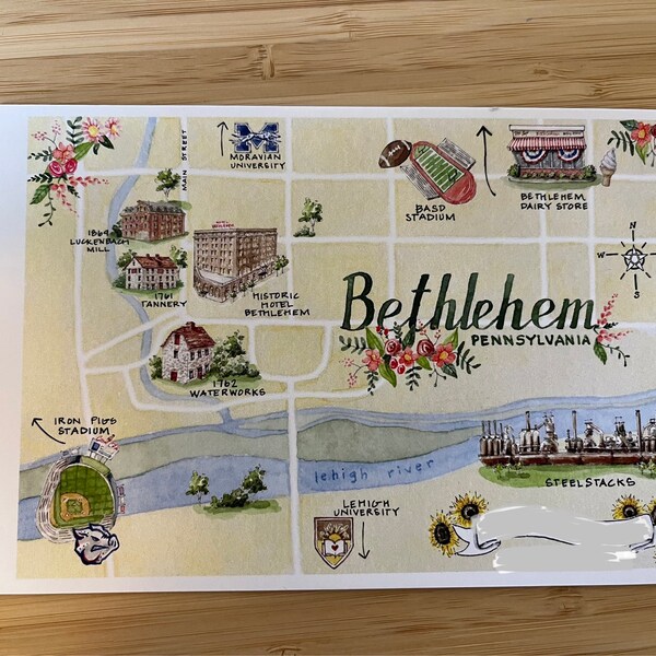 Custom Illustrated Map - Etsy