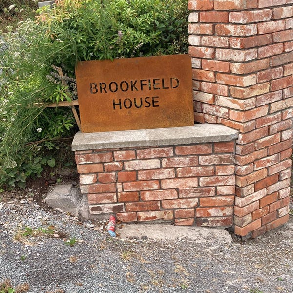 Corten Steel Custom Sign, Your Logo Corten, House Address Plaque ...