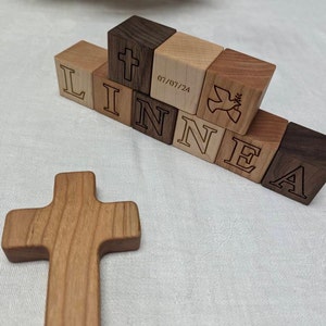 BAPTISM NAME BLOCKS Personalized Baby or Child's Christening or ...