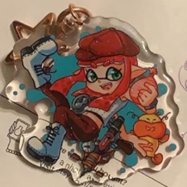 Splatoon Inspired Acrylic Keychains - Etsy