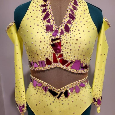 Deep V With Mesh Dance Leotard - Etsy