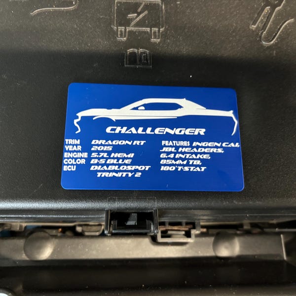 Dodge Challenger Charger Viper Build Badge - Etsy Canada