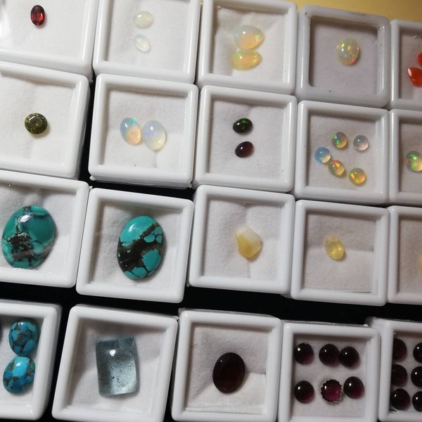 20 Pcs 3 X 3 Cm White Gem Display Plastic Box Storage Containers for ...