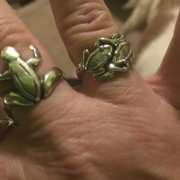 Sterling Silver Frogs in Love Ring, His and Her Ring, Promise Ring ...