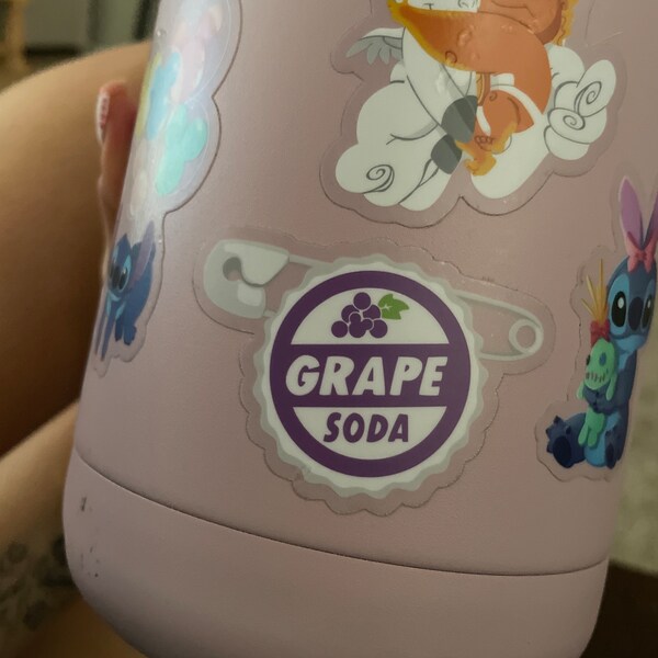 Grape Soda Pin Hidden Mickey Transparent Laptop Sticker/ Pixar Disney ...