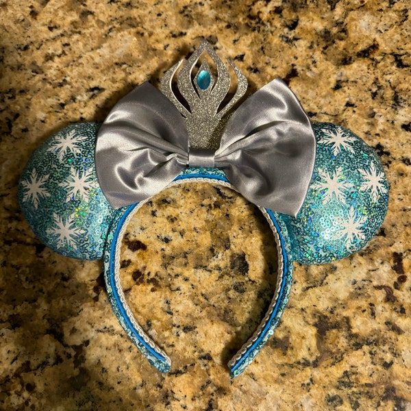 Frozens Queen Elsa Inspired Mickey Ears - Etsy