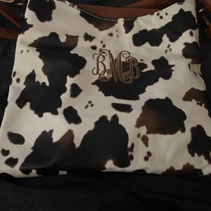 Cow Purse Monogrammed Cow Bag Personalized Cow Tote Cow - Etsy