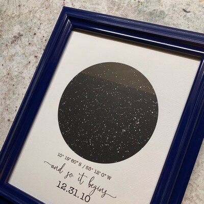 Coordinates Valentines Day Print Valentine's Day Gift With Latitude and ...
