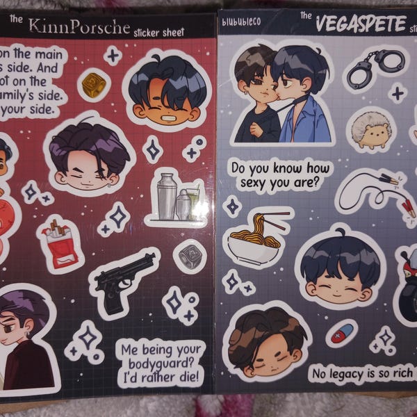KINNPORSCHE the Series Running Chibi Stickers - Etsy