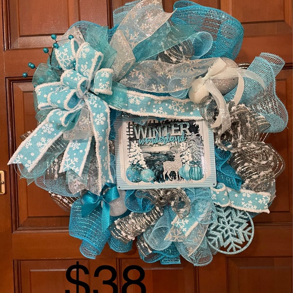 Winter Wonderland Wreath Sign, Winter Wreath Sign, Personalize It by ...