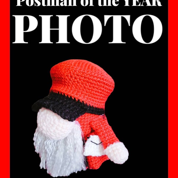 Crochet Mailman Gnome Pattern, Amigurumi Letter Carrier Tutorial (PDF ...
