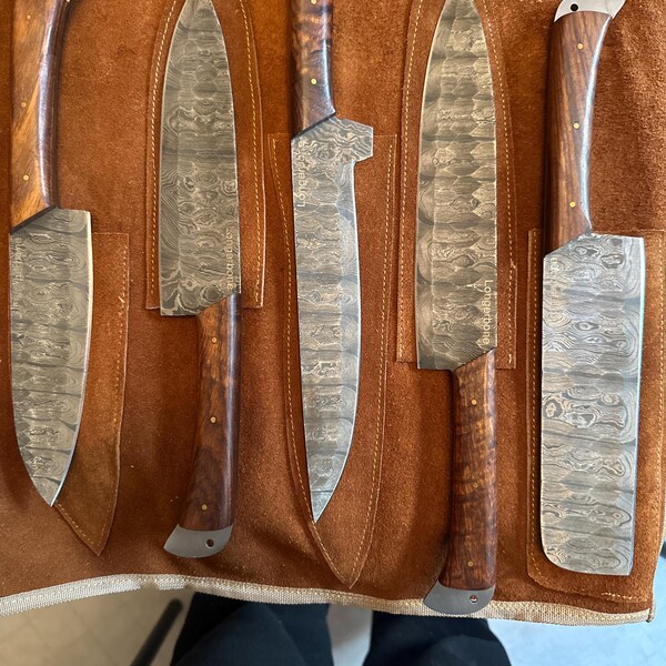 Damascus Steel Mosaic Palm Feather Pattern Billet, Hand Forged Damascus ...