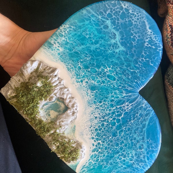 12 Inch Resin Ocean Shell Cluster Round Wall Plaque, Resin Ocean ...