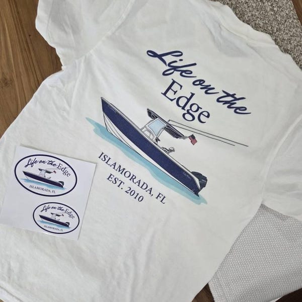 Custom Boat T-shirt (tshirt Only, Artwork Purchase Separately ...