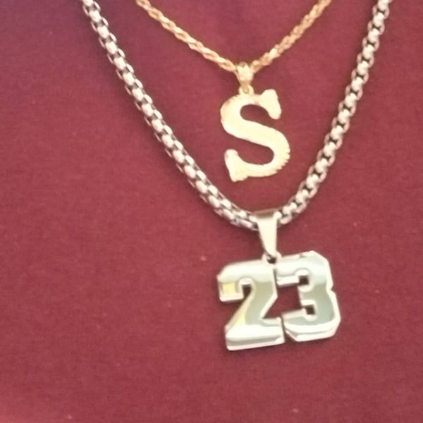 Number Pendant - Silver - Etsy