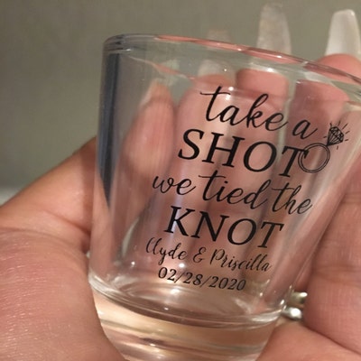Wedding Favors Shot Glasses Wedding Favor Custom Shot - Etsy