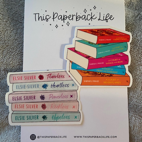 ACOTAR Book Stack Sticker | Sarah J Maas Book Stack Sticker | ACOMAF ...