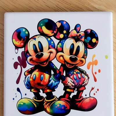 Mickey & Minnie Splash of Color, Cartoon Characters, PNG. Waterslide ...