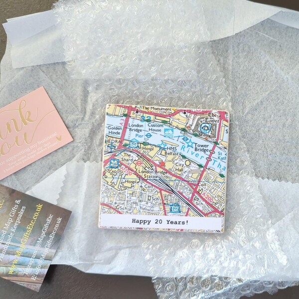 Engagement Personalised Coaster (CONTEMPORARY MAP), Engagement Location ...