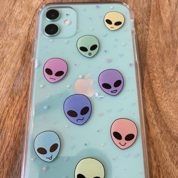 Pastel Alien Phone Case for iPhone 17 16 15 14 13 7 8 SE 2022 S26 S25 ...