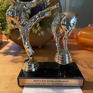 Kick Ass Trophy - Custom Funny Office Award 7" Tall - Includes ...