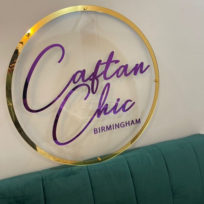 Personalised 3D Roundacrylic Perspex Wall Sign Business Sign Salon Sign ...