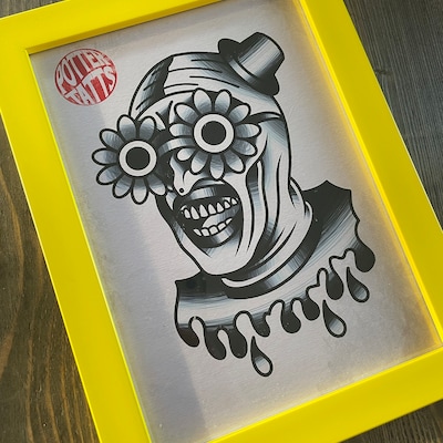 Art the Clown Terrifier Traditional Tattoo Flash Art Print - Etsy