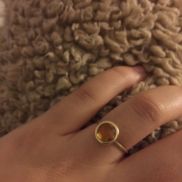 November Birthstone Citrine Ring 14K White Gold 8mm 10mm - Gold Ring ...