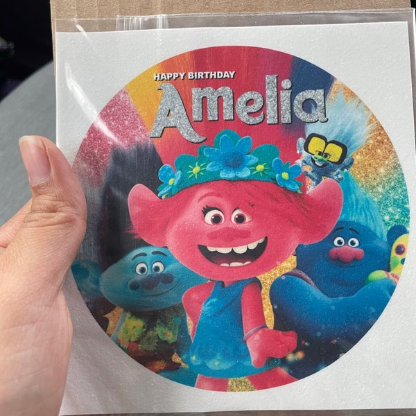 Trolls Edible Topper, Edible Cake Topper, Edible Image, Image Edible ...