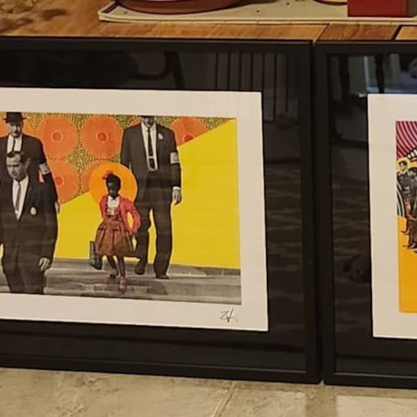 Ruby Bridges - Limited Edition Print - A4 or A3 Print - Digital Collage ...