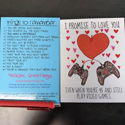 Cute Love Card for Video Game Lovers, Happy Anniversary Card, Love ...