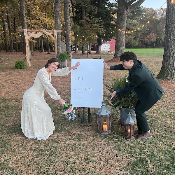 Minimalist Wedding Welcome Sign Template, Modern Welcome Wedding Sign ...