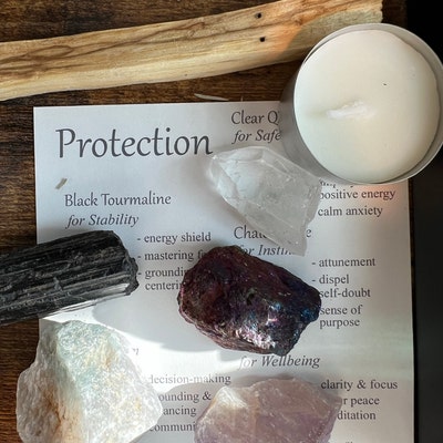 Protection & Strength Crystal Set Stones for Shielding, Wellbeing ...