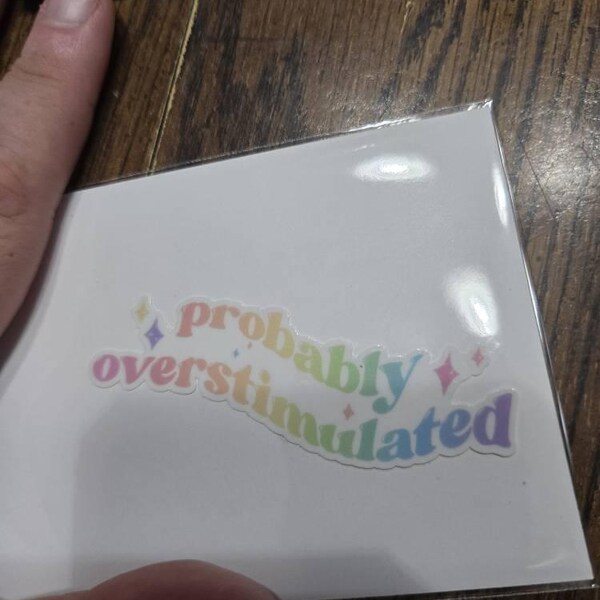 Probably Overstimulated Waterproof Retro Sticker - Etsy