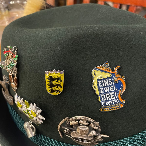 Bottoms Up! Enamel German Hat Pin - Etsy