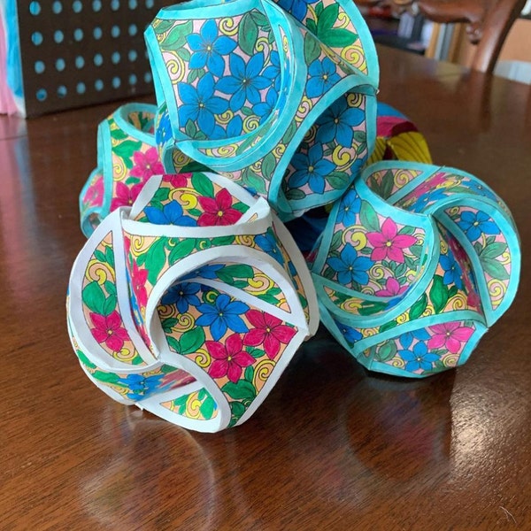 Triskele Paper Globes - Paper Balls - Paper Baubles - Paper Ornaments ...