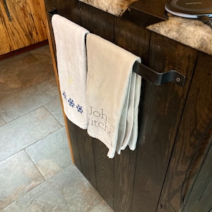 Rustic Hand Forged Iron Curtain Rod Window Treatment - Etsy