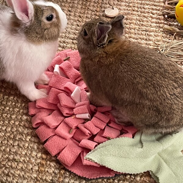 Pink Flower Snuffle Mat for Rabbits, Guinea Pigs, Dogs and Other Pets ...