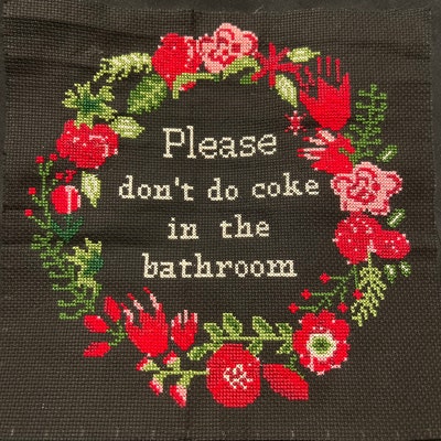 Subversive Text Cross Stitch Pattern Flower Theme Embroidery - Etsy