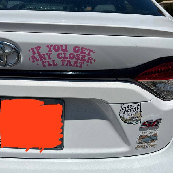 Tailgating Vinyl Decal - Funny Car Decal, Car Window Decal Sticker, Car ...