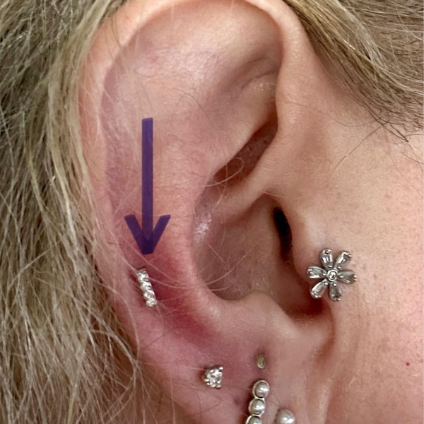 Easy to Use Titanium Piercing Jewelry Insertion Pin, Flat Back Earring ...