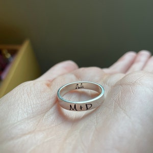 Memorial Handwriting Ring Actual Handwriting Band Ring Eternity Ring ...